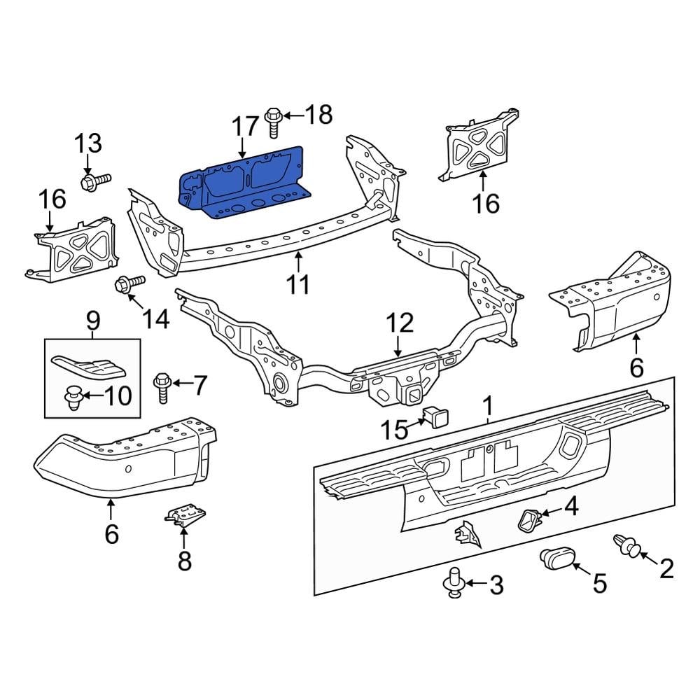 Toyota OE 521590C040 - Bumper Cover Reinforcement Bracket