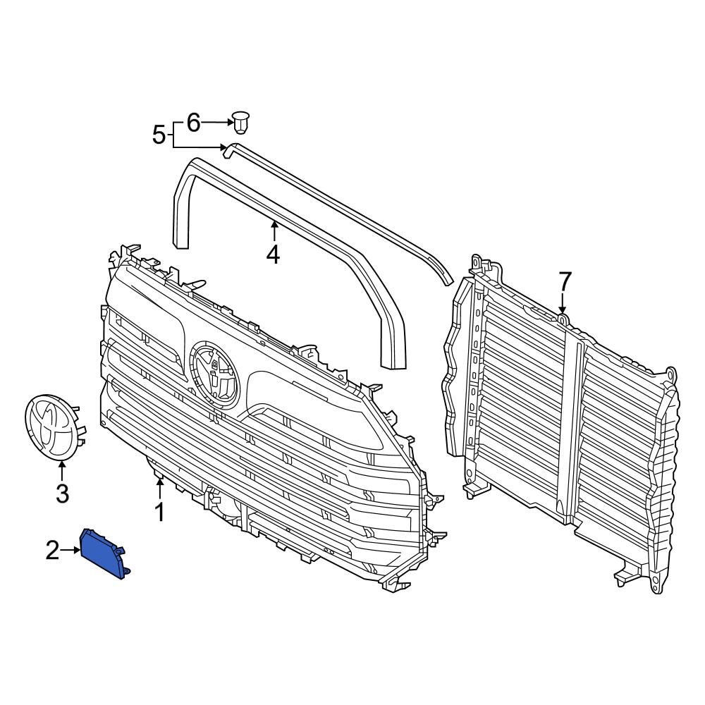 Toyota OE 539280C010 - Front Grille Cap