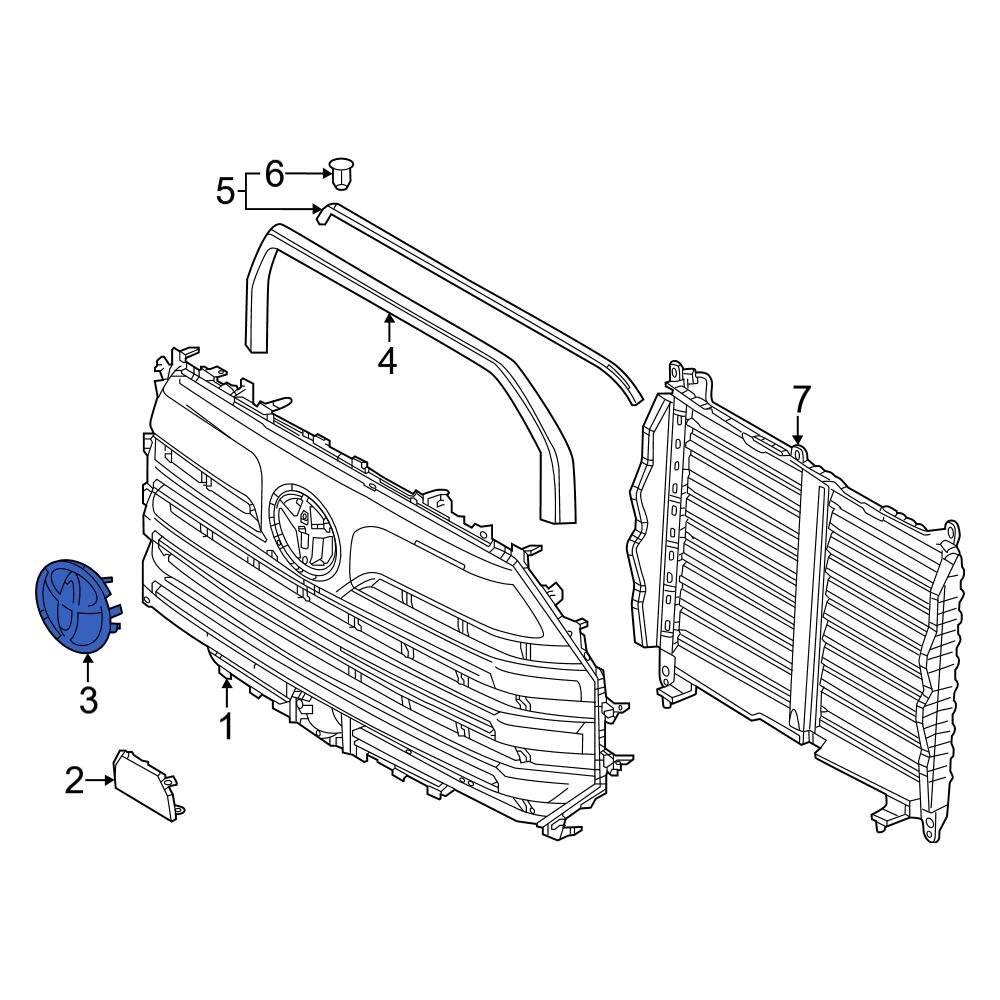 Toyota OE 90975A2005 - Front Grille Emblem
