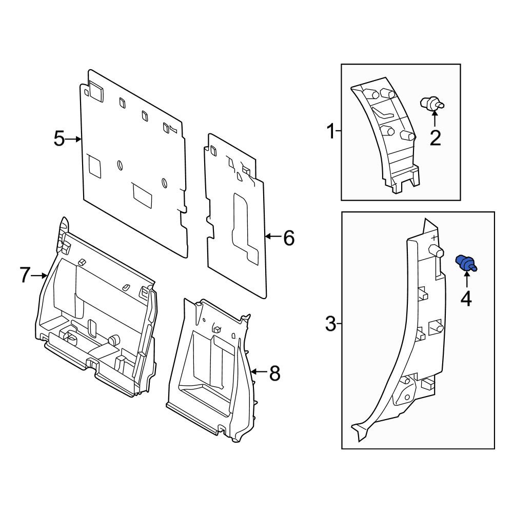 Toyota OE 9046705171 - Lower Body B-Pillar Trim Panel Clip