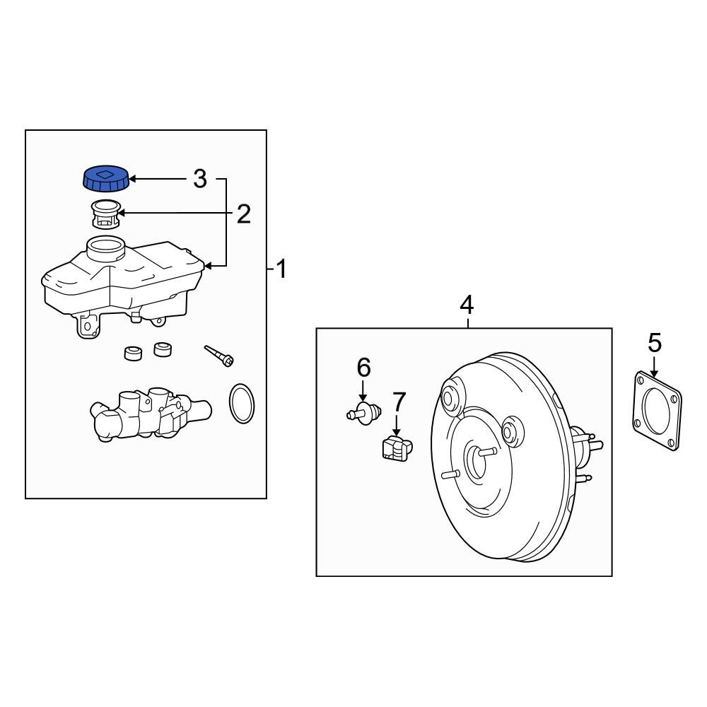 Toyota OE 4723047090 - Brake Master Cylinder Reservoir Cap