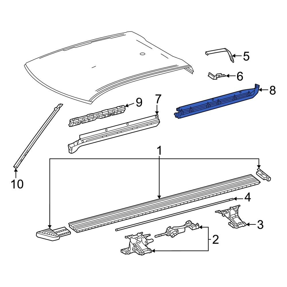 Toyota OE 758550C900 - Rear Right Rocker Panel Guard