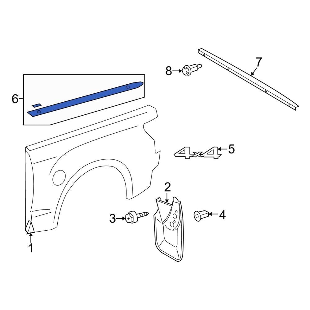 Toyota OE 662480C110 - Rear Right Truck Bed Molding
