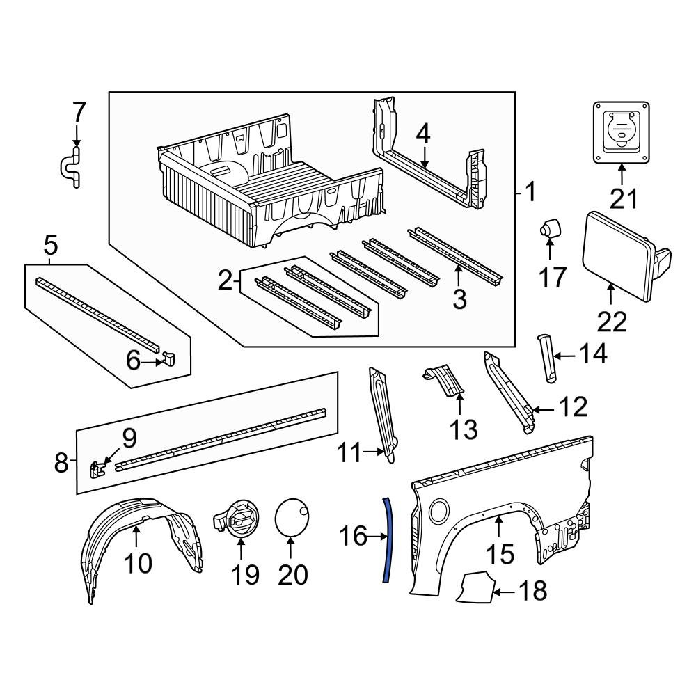 Toyota OE 656790C010 - Truck Bed Panel Seal