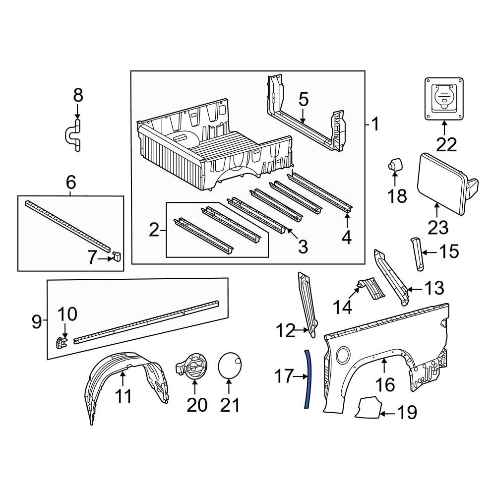Toyota OE 656790C010 - Truck Bed Panel Seal
