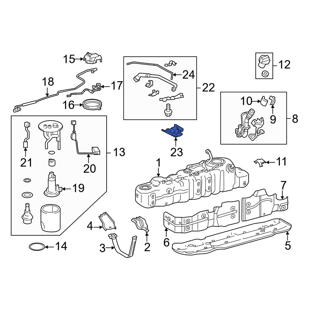 Toyota OE 772840C010 - Lower Fuel Filler Neck Bracket