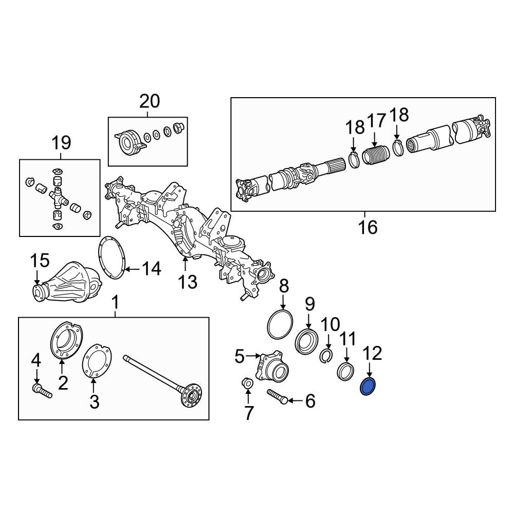 Toyota OE 90208A0001 - Axle Nut Washer
