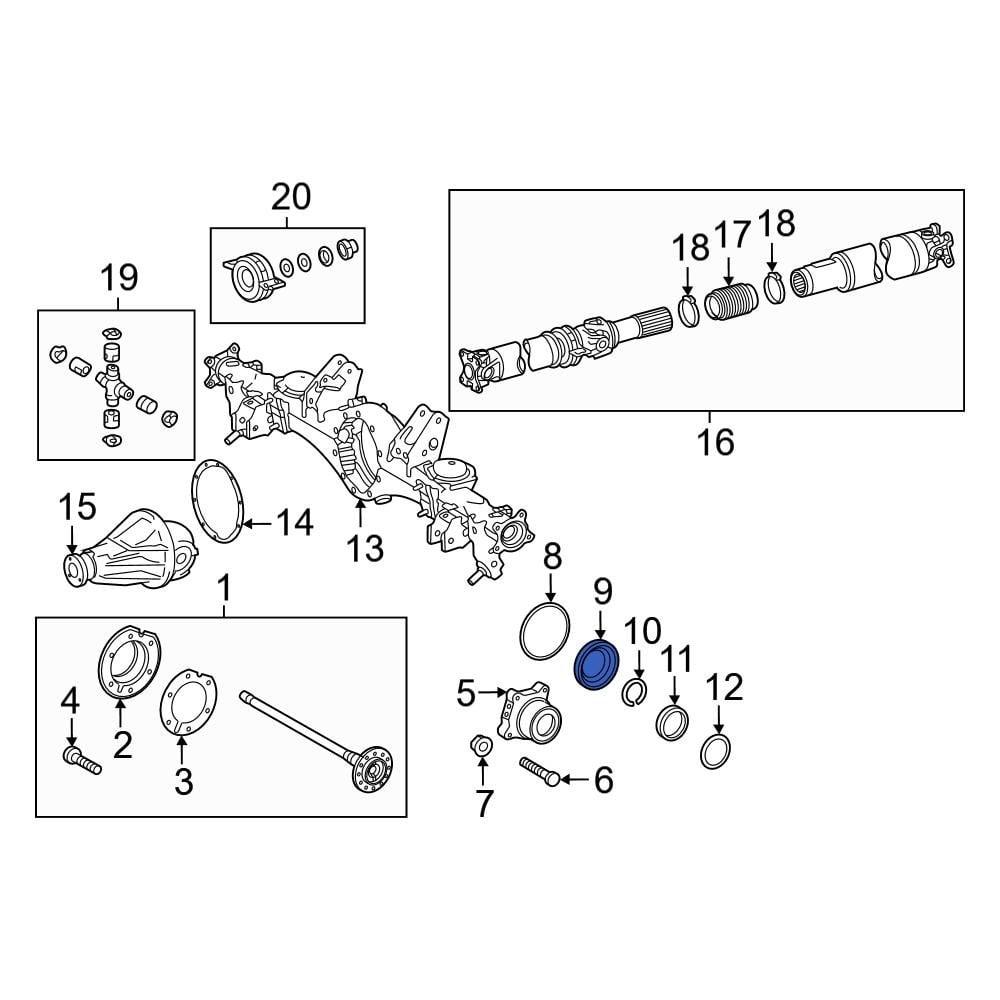 Toyota OE 90310A0004 - Rear Drive Axle Shaft Seal