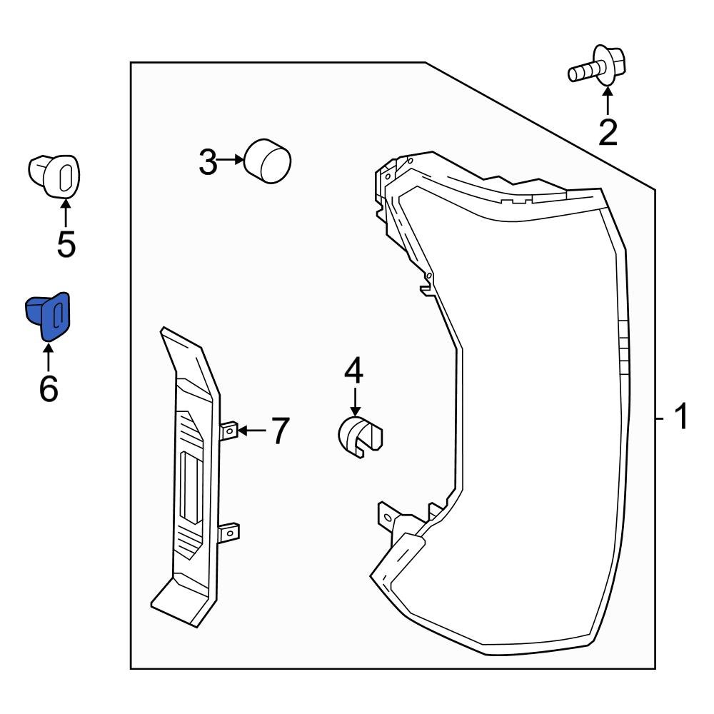 Toyota OE 814960C020 - Lower Tail Light Clip