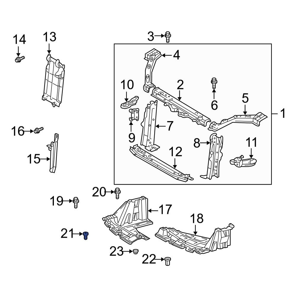 Toyota OE 9018906076 - Right Radiator Support Splash Shield Grommet