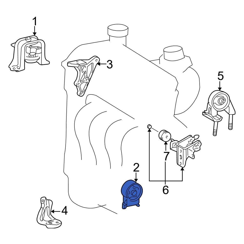 Toyota OE 1237223020 - Left Engine Mount