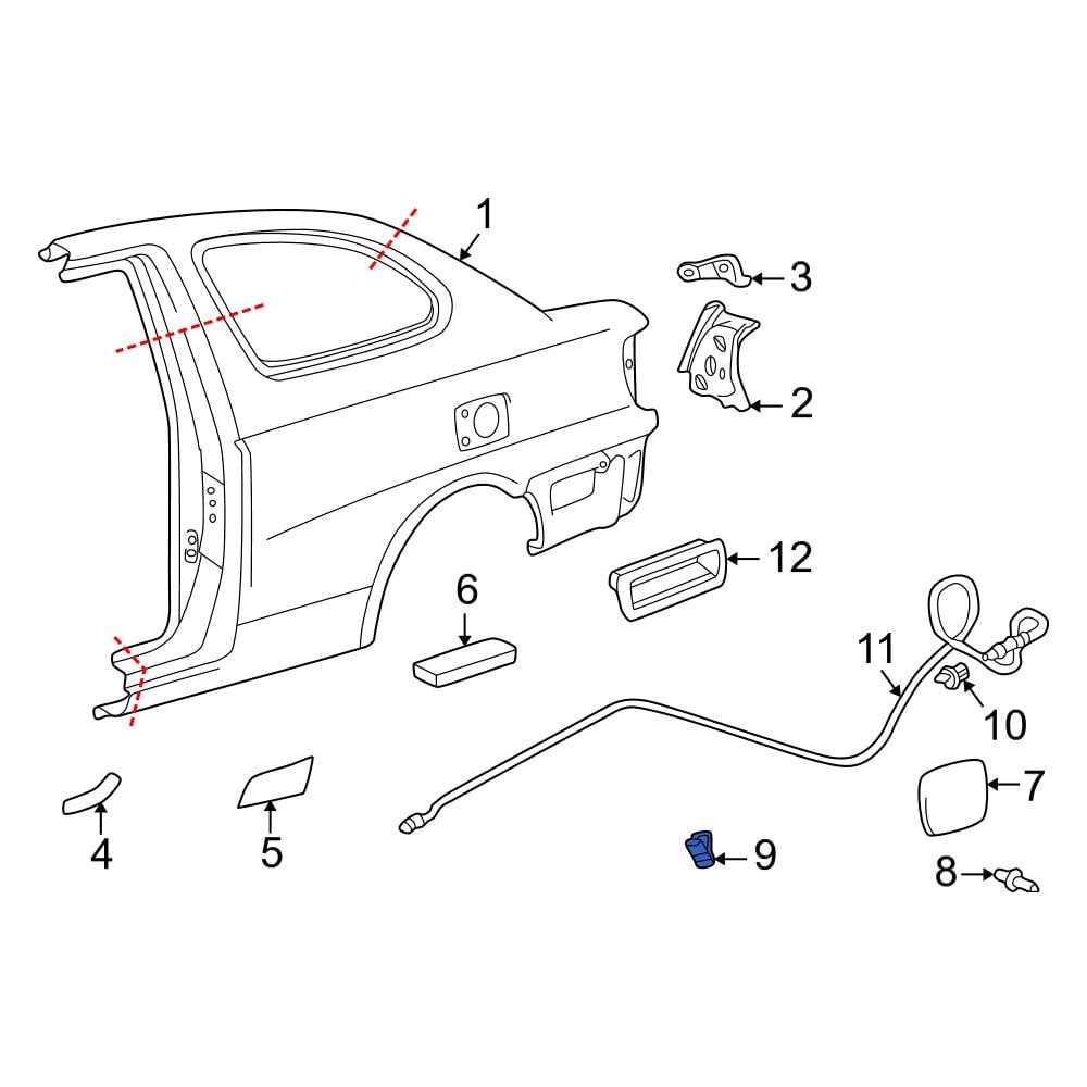 Toyota OE 773600E010 - Fuel Door Spring