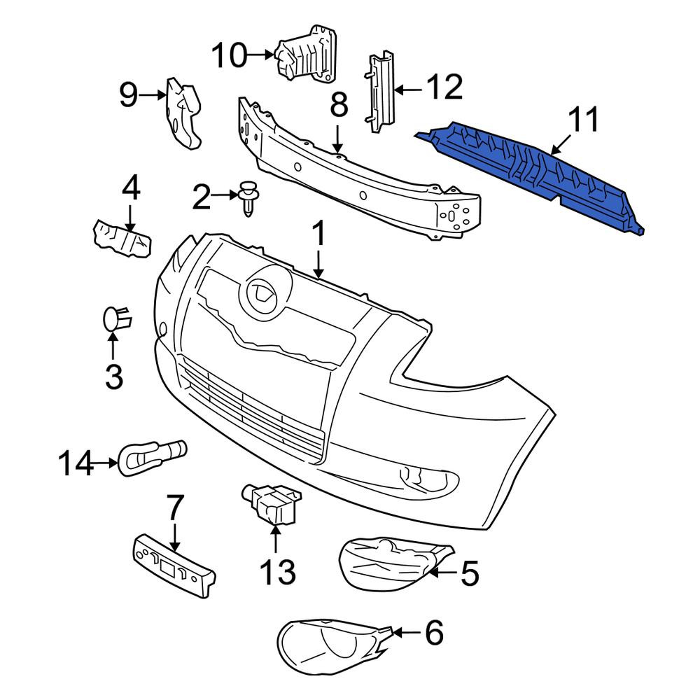 Toyota OE 5261752020 - Front Bumper Impact Absorber