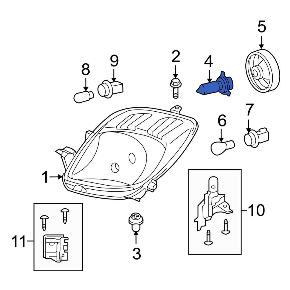 Toyota OE 9008498033 - Front Headlight Bulb