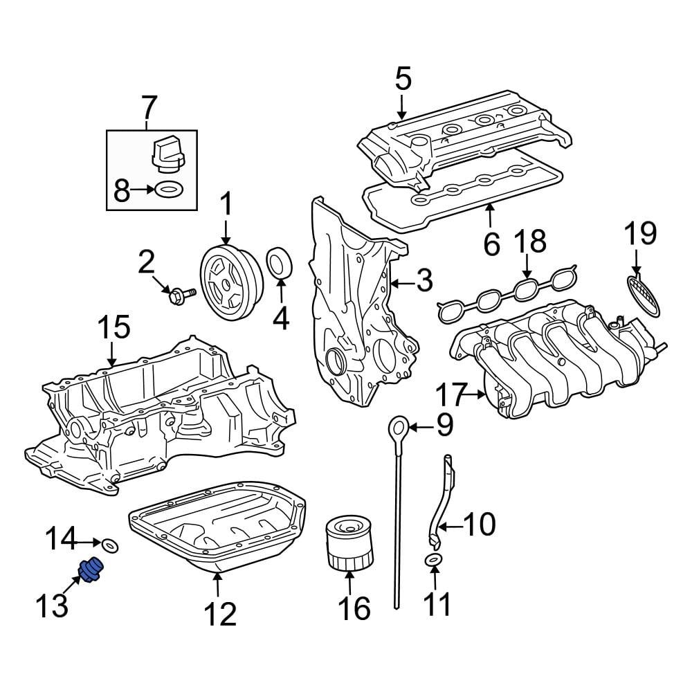 Toyota OE 9034112012 - Engine Oil Drain Plug