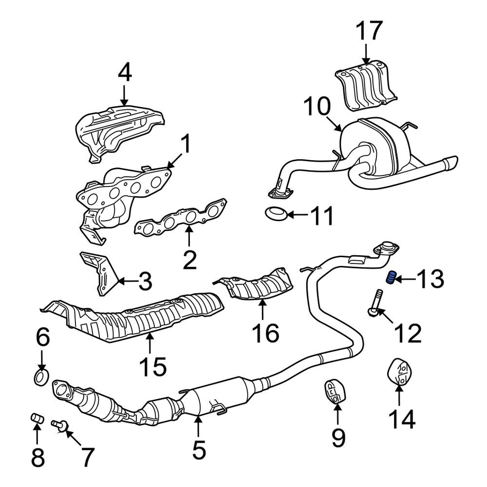 Toyota OE 90501A0031 - Front Exhaust Bolt Spring