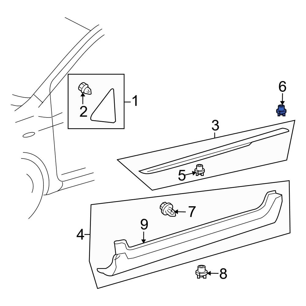 Toyota OE 9046710162 - Wheel Arch Molding Clip
