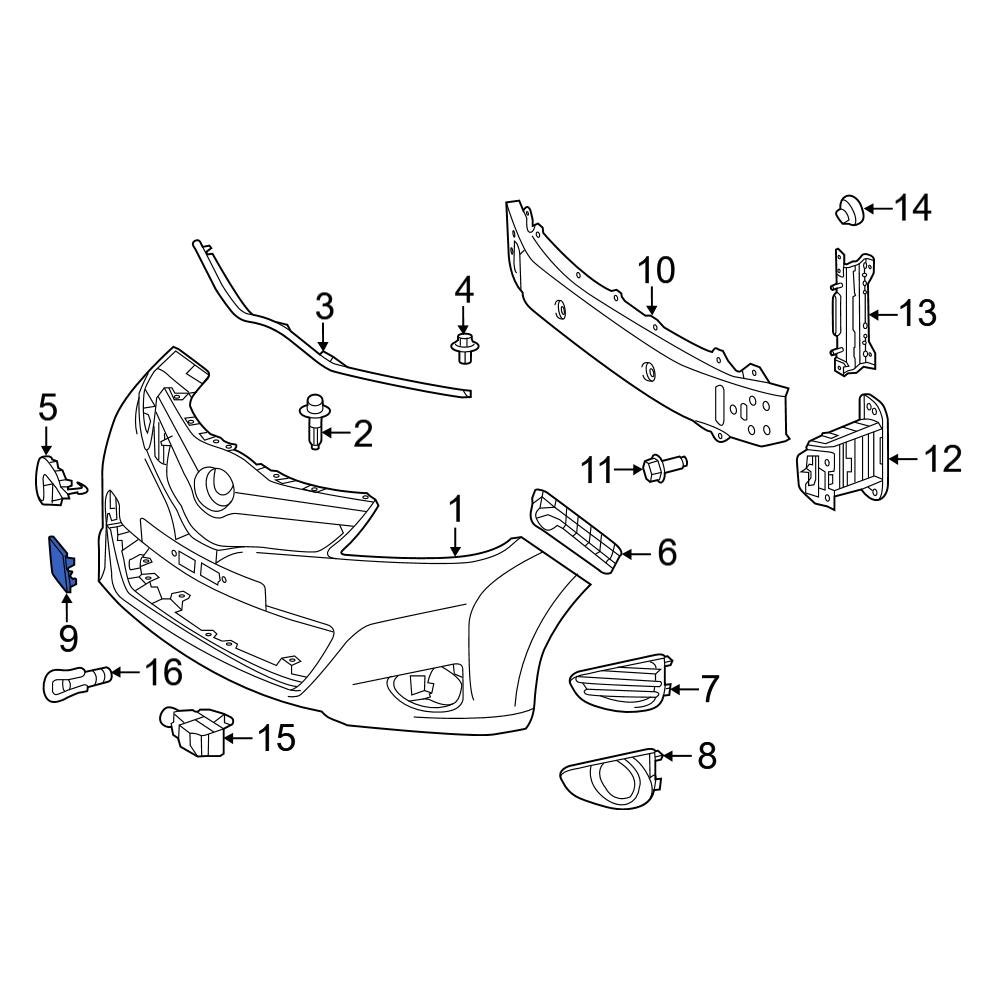 Toyota OE 5212952090 - Bumper Cover Cap