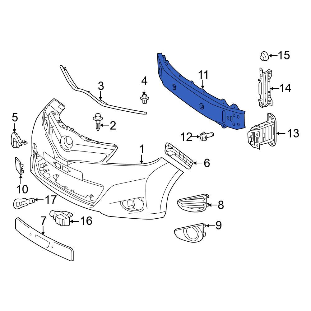 Toyota OE 5213152280 - Front Bumper Impact Bar