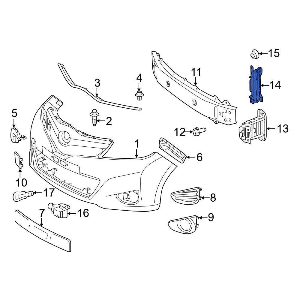 Toyota OE 5316552030 - Front Left Radiator Support Air Deflector