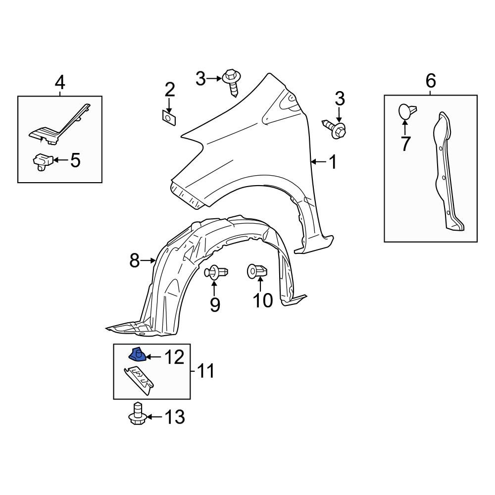 Toyota OE 5387917020 - Bumper Cover Retainer