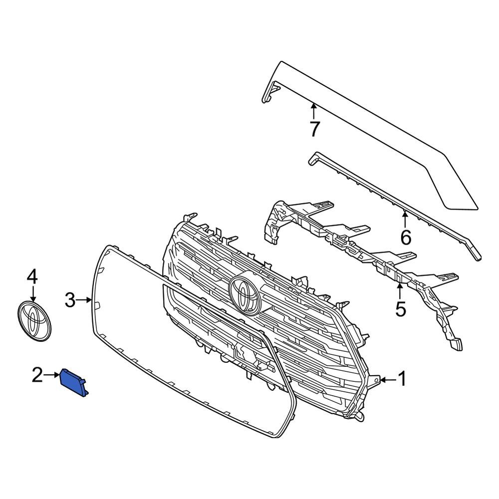 Toyota OE 539280C010 - Front Grille Cap
