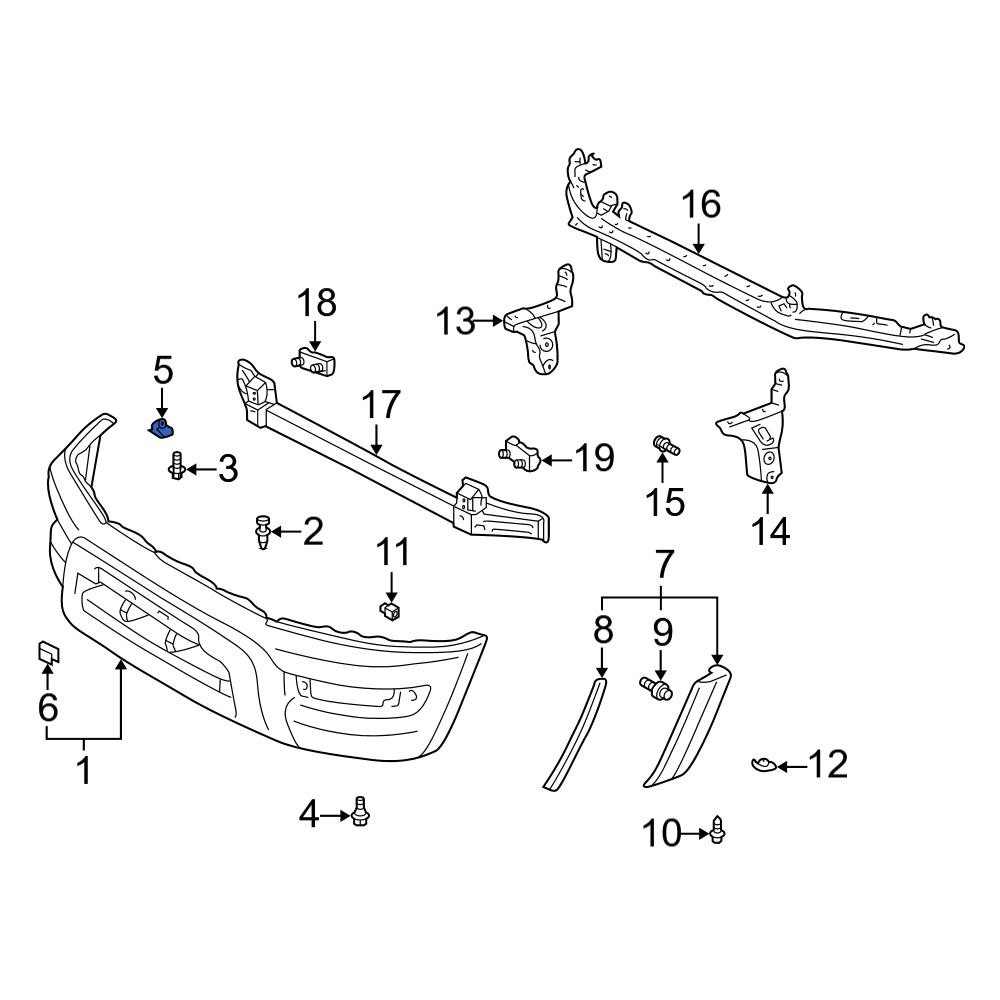 Toyota OE 9046700002 - Front Bumper Cover Grommet