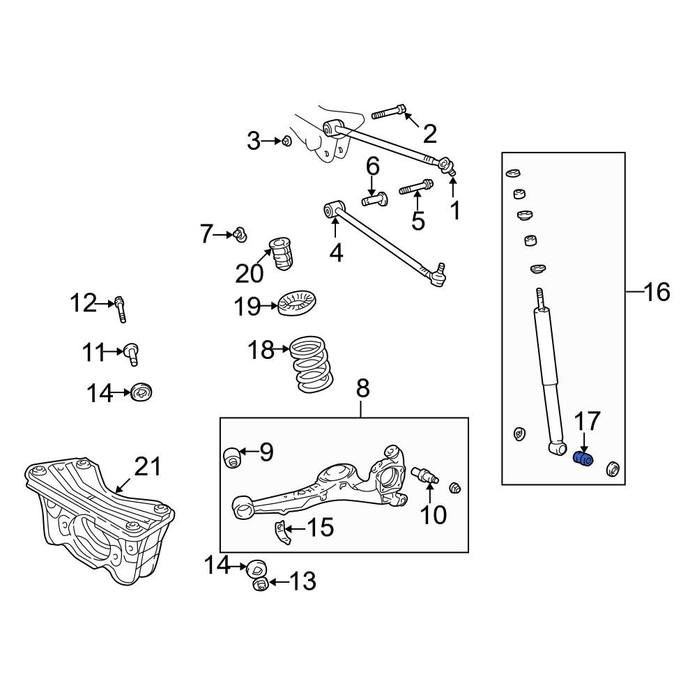 Toyota OE 9038516004 - Rear Suspension Shock Absorber Bushing