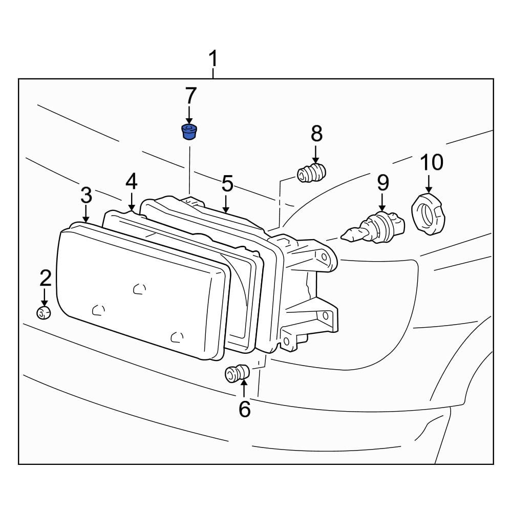 Toyota OE 9007510004 - Upper Headlight Grommet