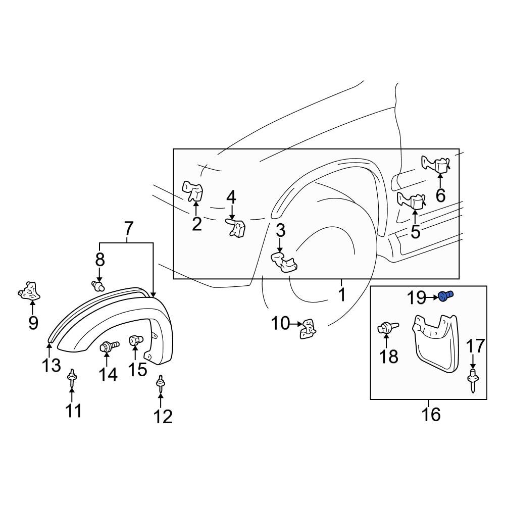 Toyota OE 9018906028 - Front Fender Flare Grommet