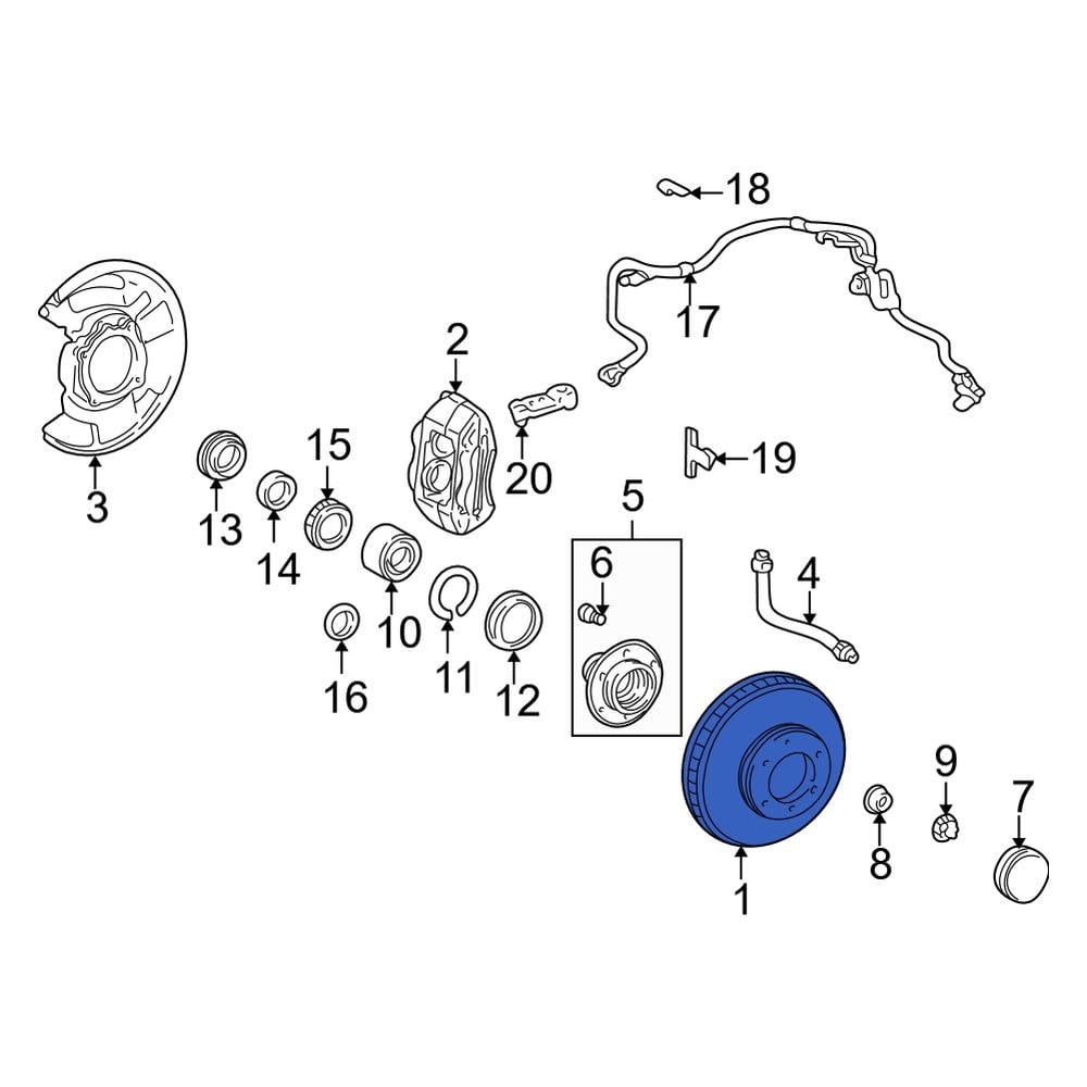 Toyota OE 4351235210 - Front Disc Brake Rotor