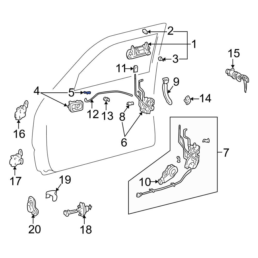 Toyota OE 6975920060 - Front Inner Interior Door Handle Clip