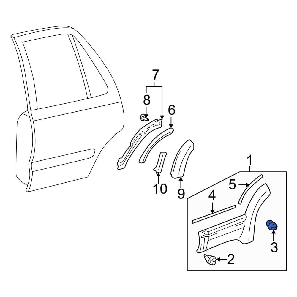 Toyota OE 9046711099 - Fender Flare Clip