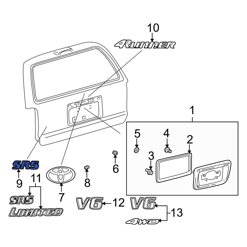 Toyota OE 7544535060 - Rear Hatch Emblem