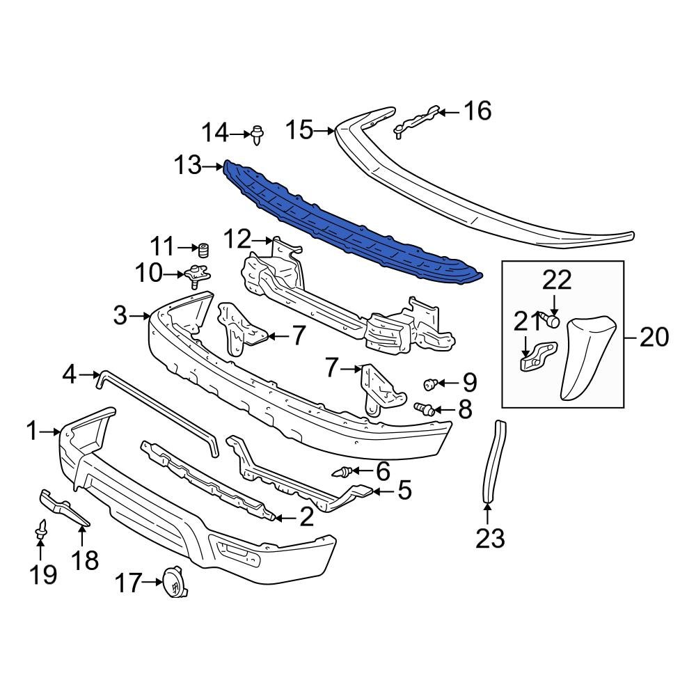 Toyota OE 5254235010 - Front Bumper Cover Spacer Panel
