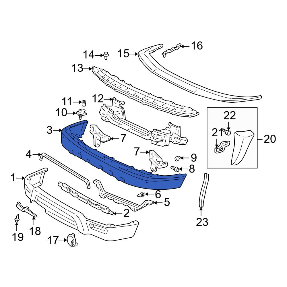 Toyota OE 5210135660 - Front Bumper Face Bar