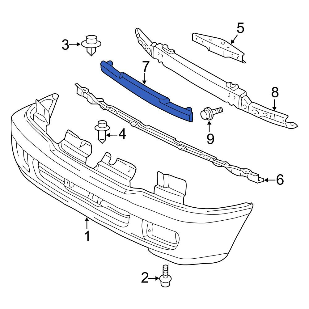 Toyota OE 5261160010 - Front Bumper Impact Absorber