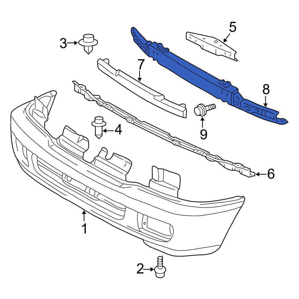 Toyota OE 5211060010 - Front Bumper Impact Bar