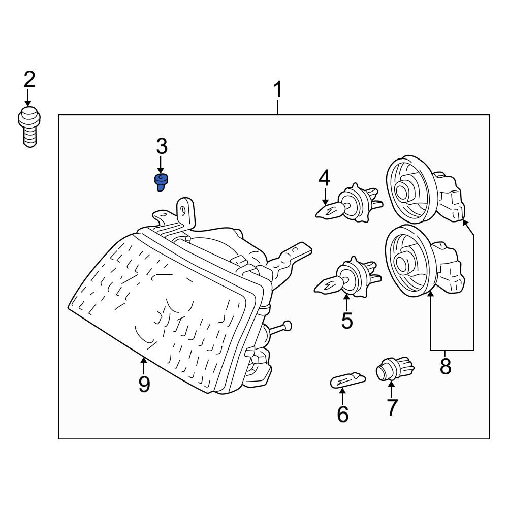 Toyota OE 9007510004 - Headlight Housing Nut
