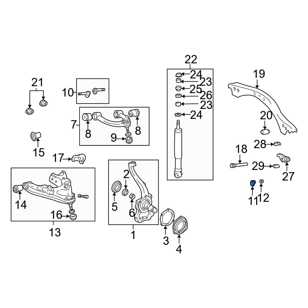 Toyota OE 4819860011 - Front Outer Alignment Camber Adjusting Eccentric
