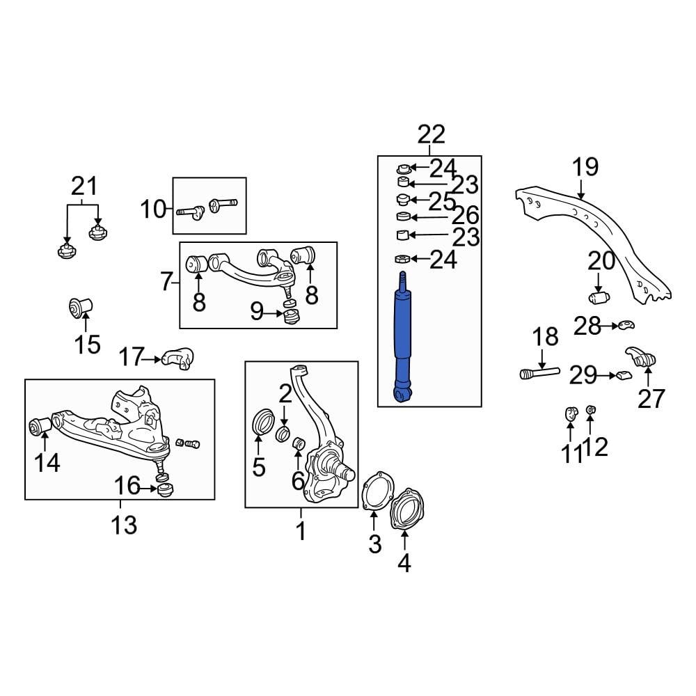 Toyota OE 4851069127 - Front Suspension Shock Absorber