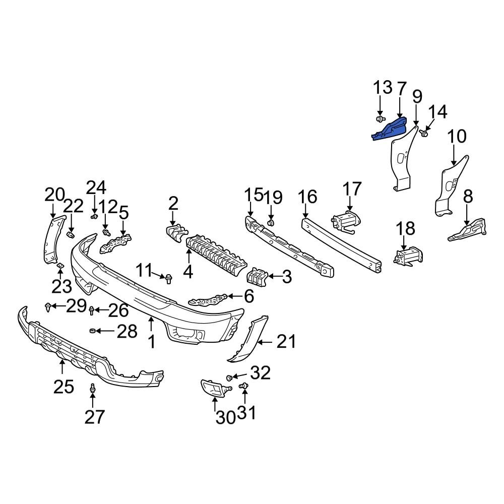 Toyota OE 5327335070 - Front Right Bumper Cover Bracket