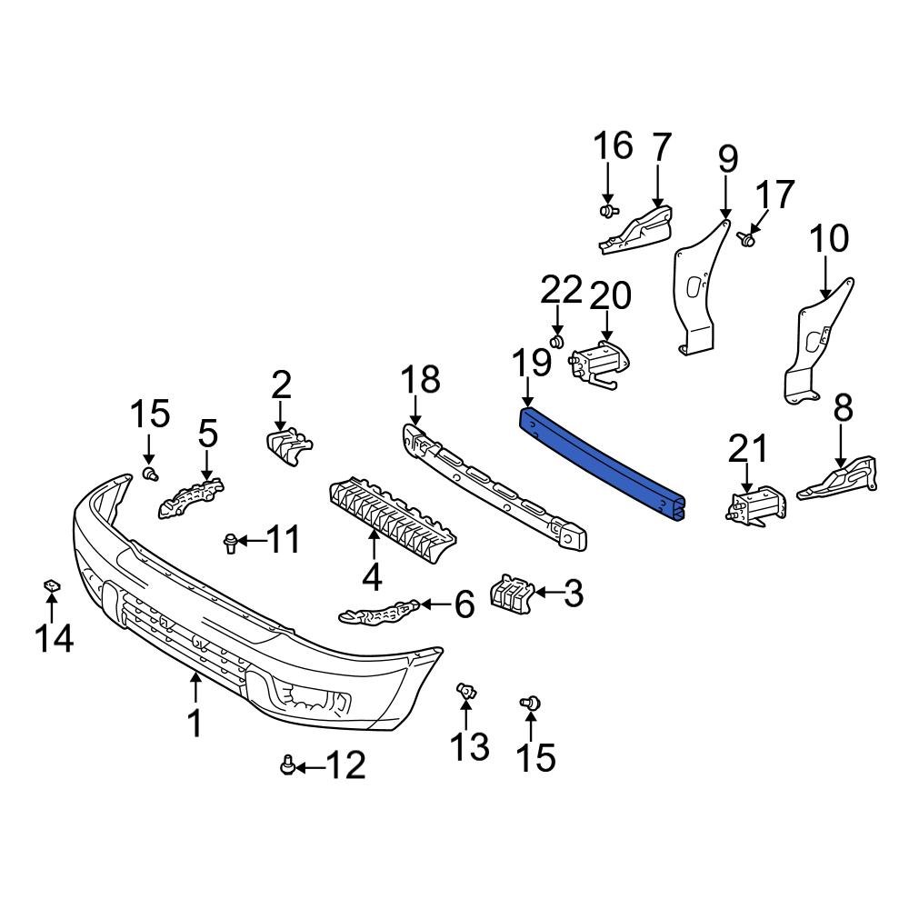 Toyota OE 5202135050 - Front Bumper Impact Bar