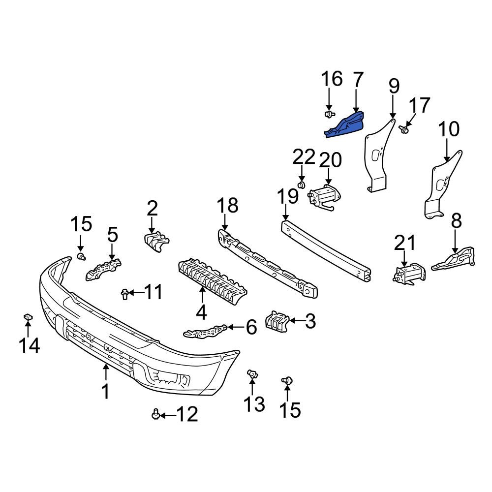 Toyota OE 5327335070 - Front Right Bumper Cover Bracket