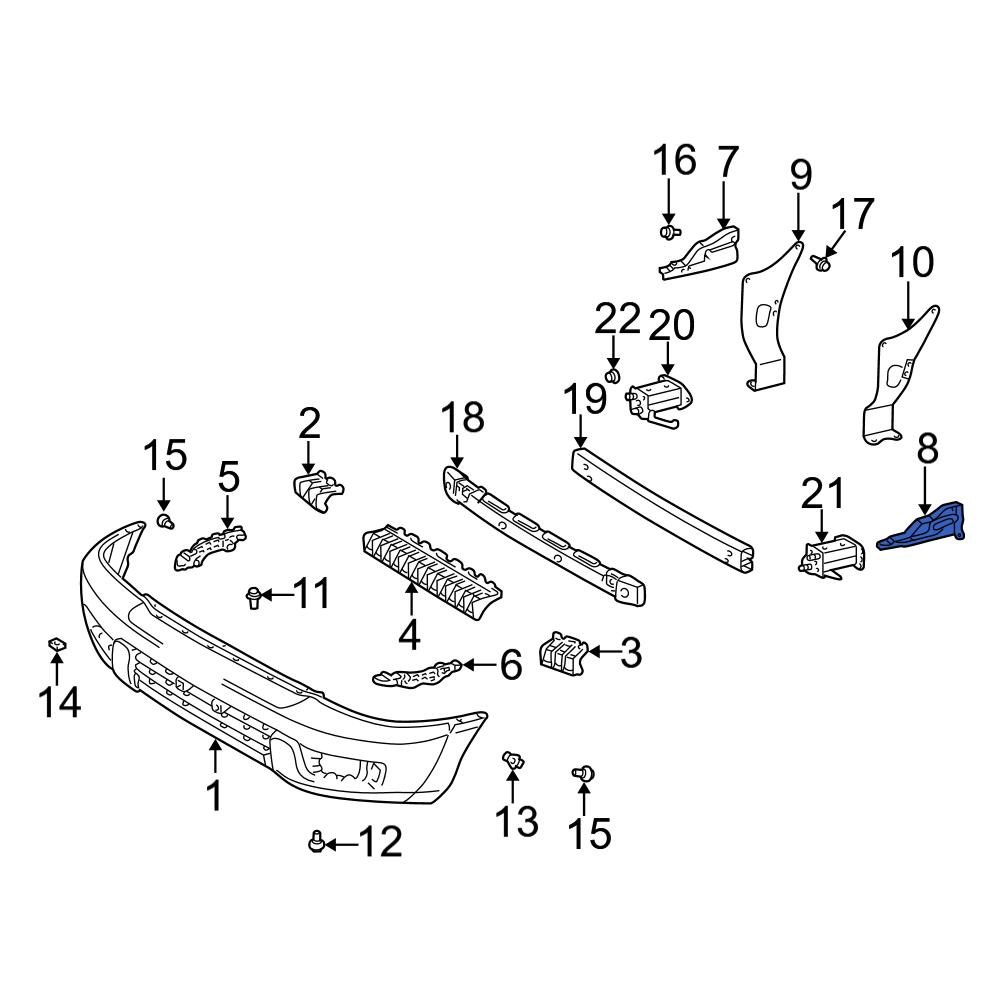 Toyota OE 5327435050 - Front Left Bumper Cover Bracket