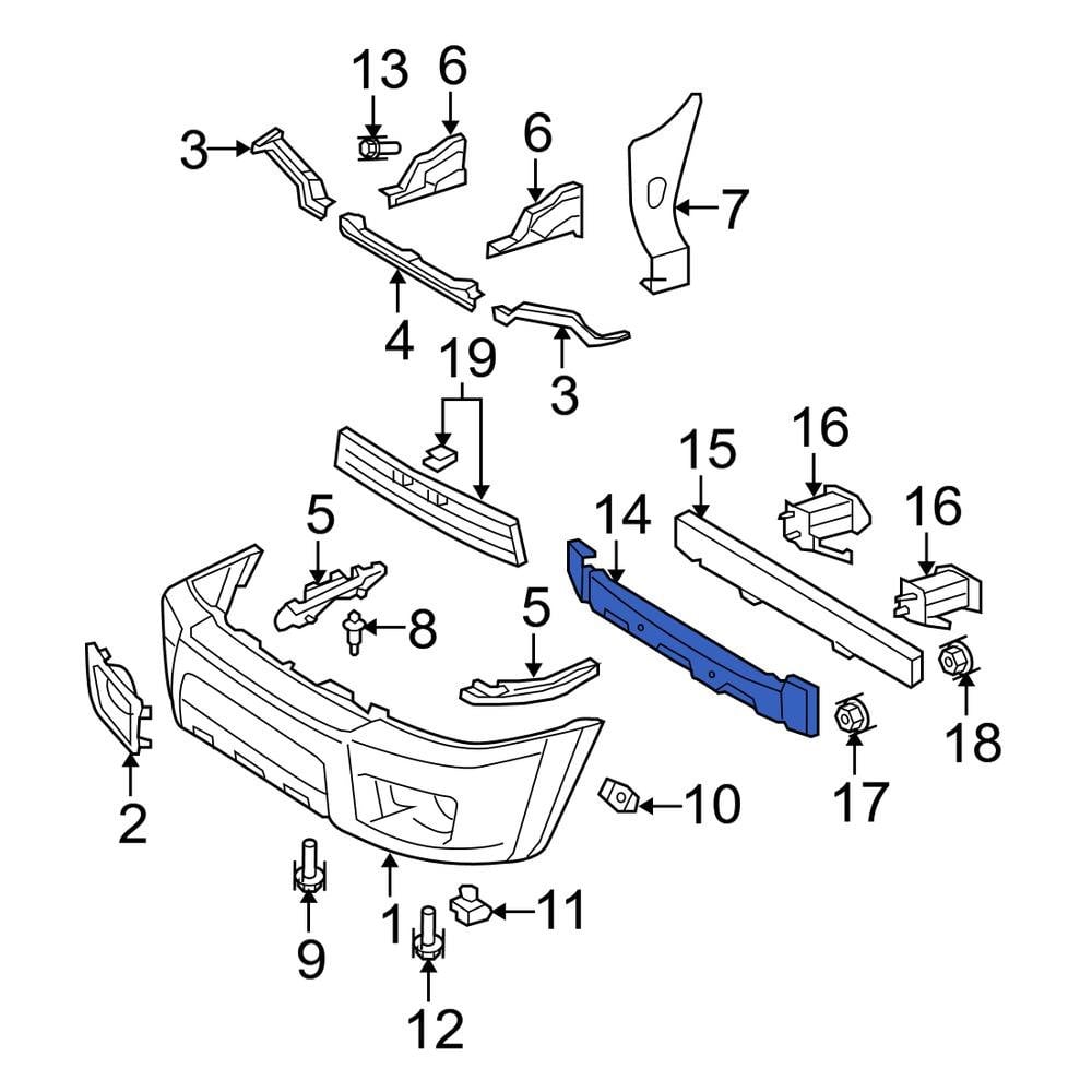 Toyota OE 5261135020 - Front Bumper Impact Absorber
