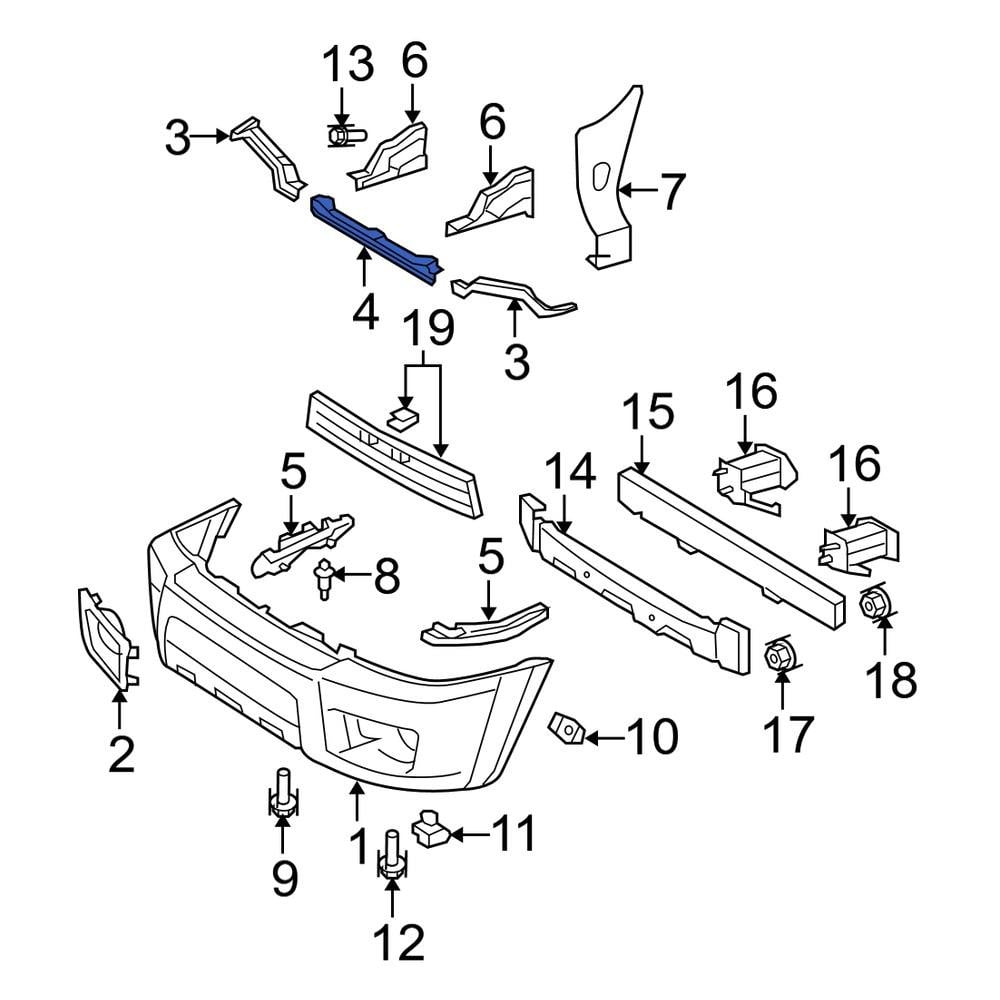 Toyota OE 5212335160 - Front Bumper Cover Reinforcement