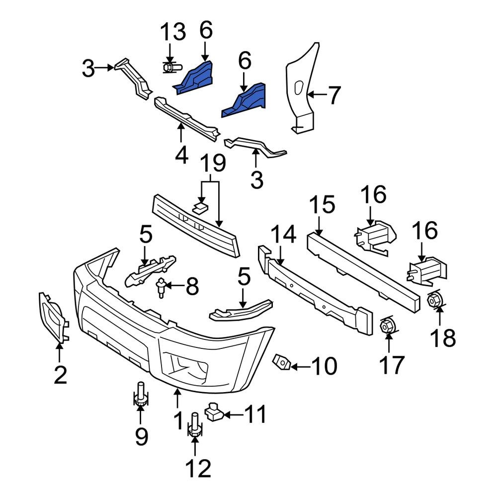Toyota OE 5327335080 - Front Right Bumper Cover Bracket