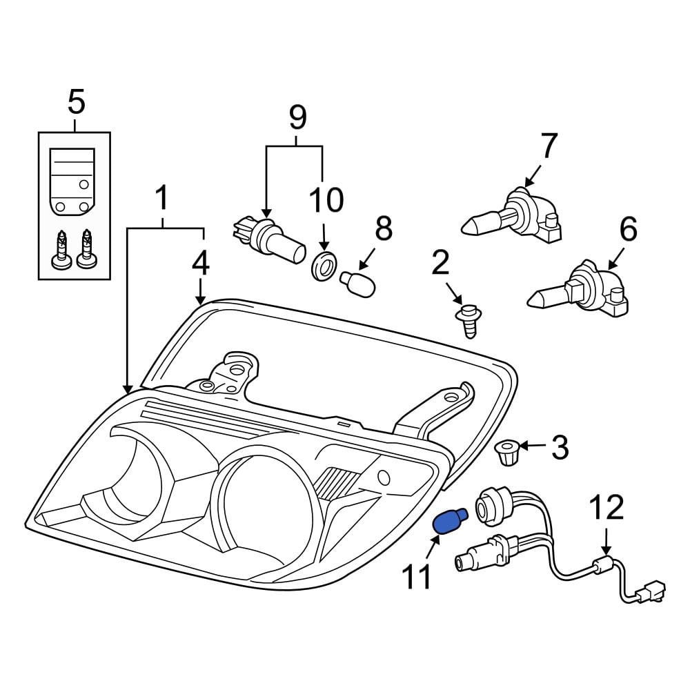 Toyota OE 9098115022 - Turn Signal & Parking Light Bulb