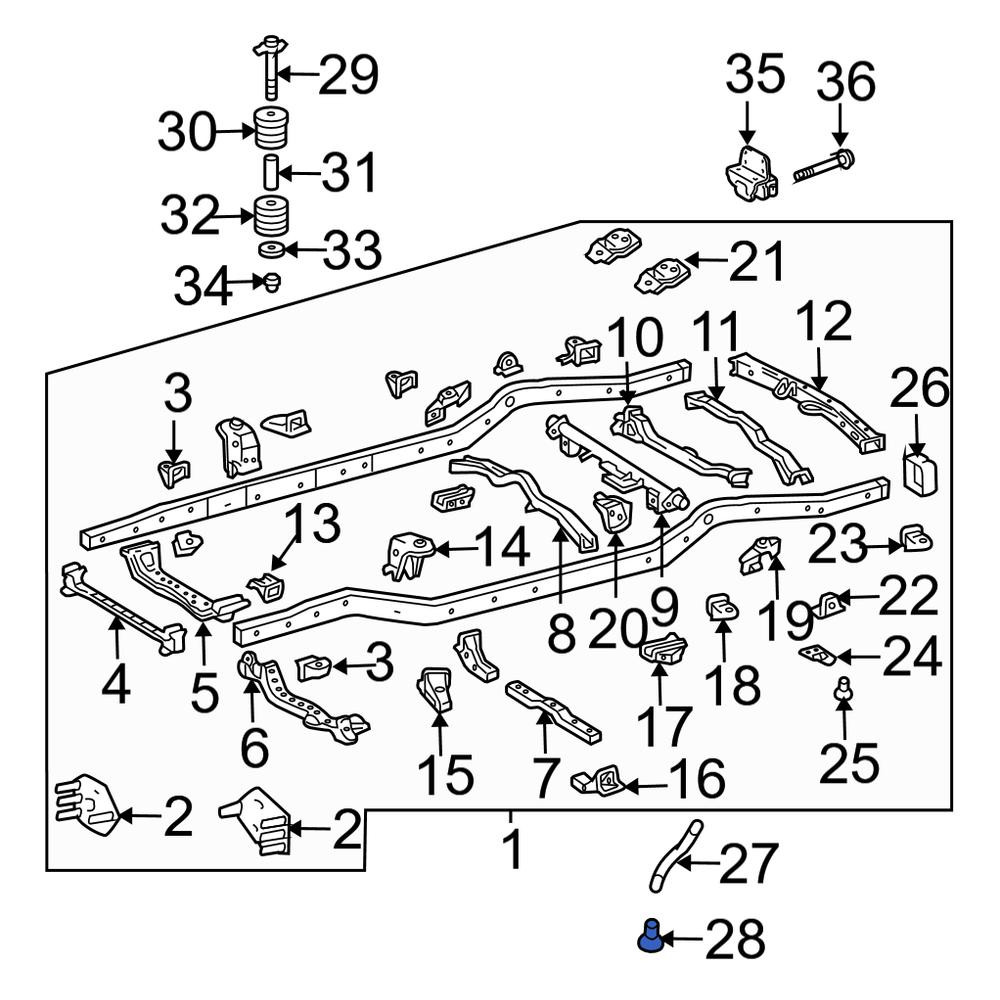 Toyota OE 90119A0169 - Frame Rail Bolt